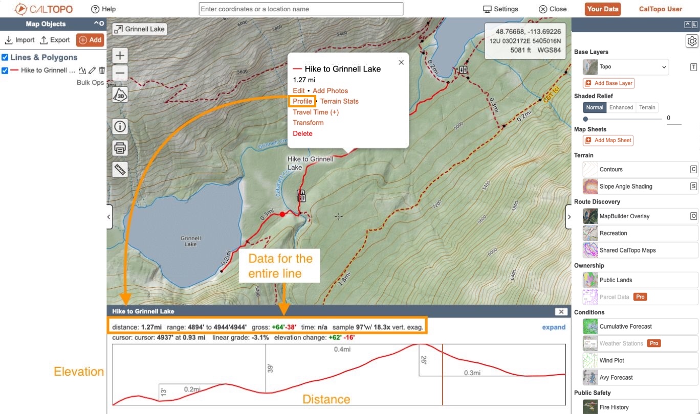 Working with Existing Lines and Polygons | CalTopo Training