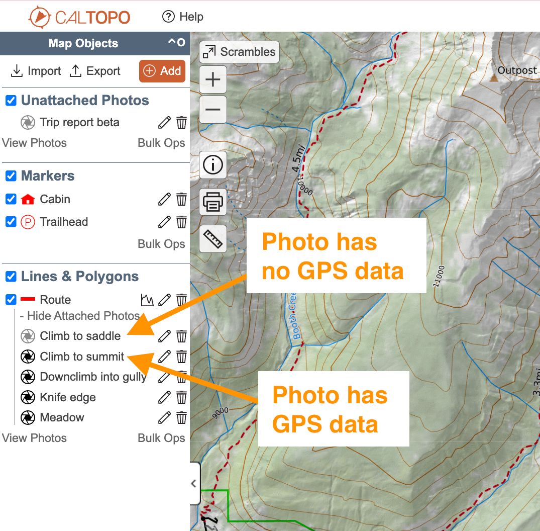 Photo Waypoints | CalTopo Training