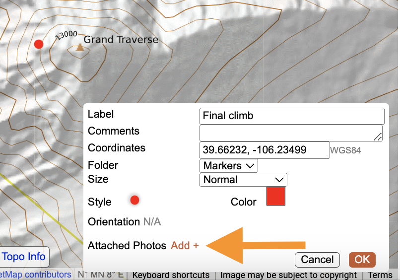 Photo Waypoints | CalTopo Training