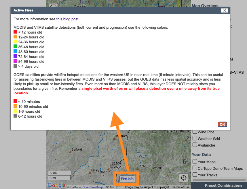 Overlay Descriptions | CalTopo Training