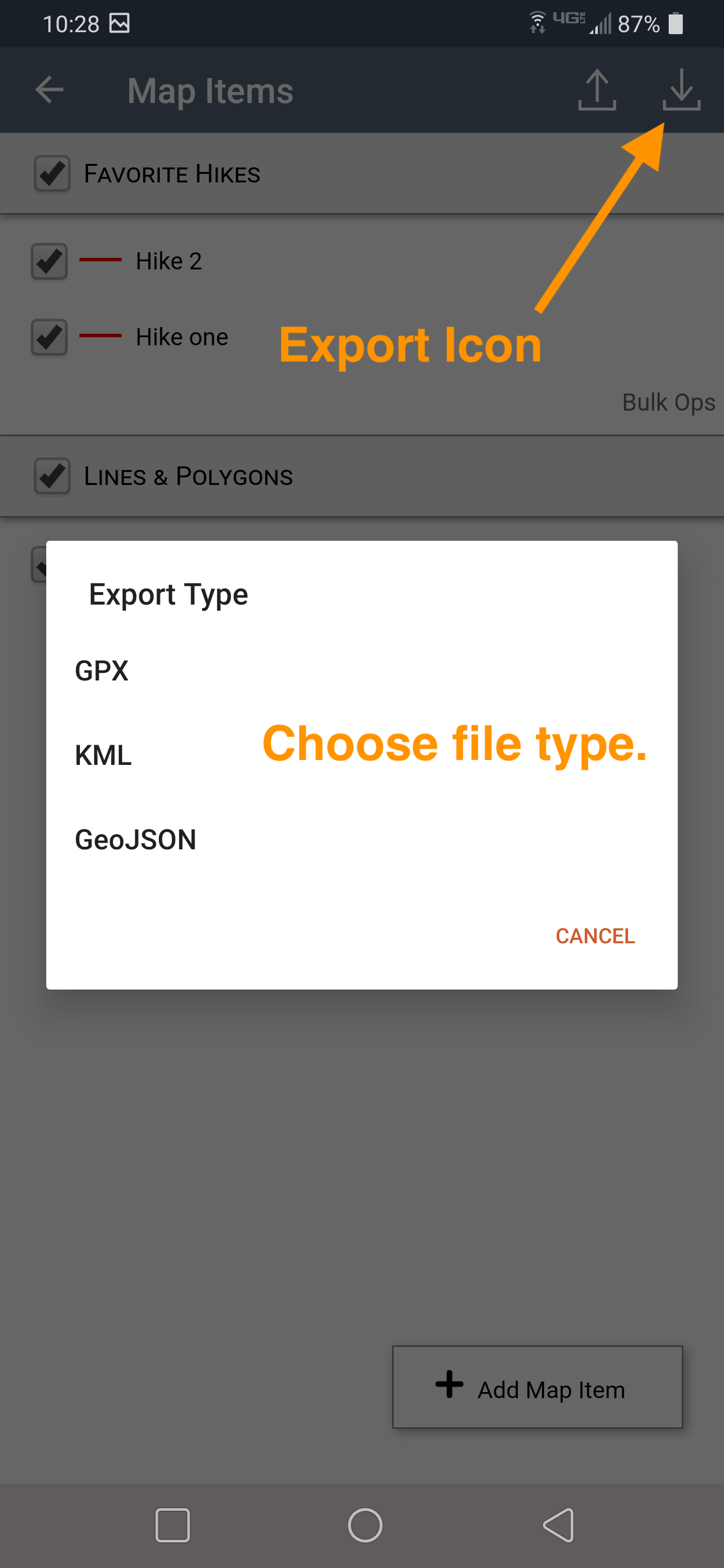 Exporting Objects | CalTopo Training