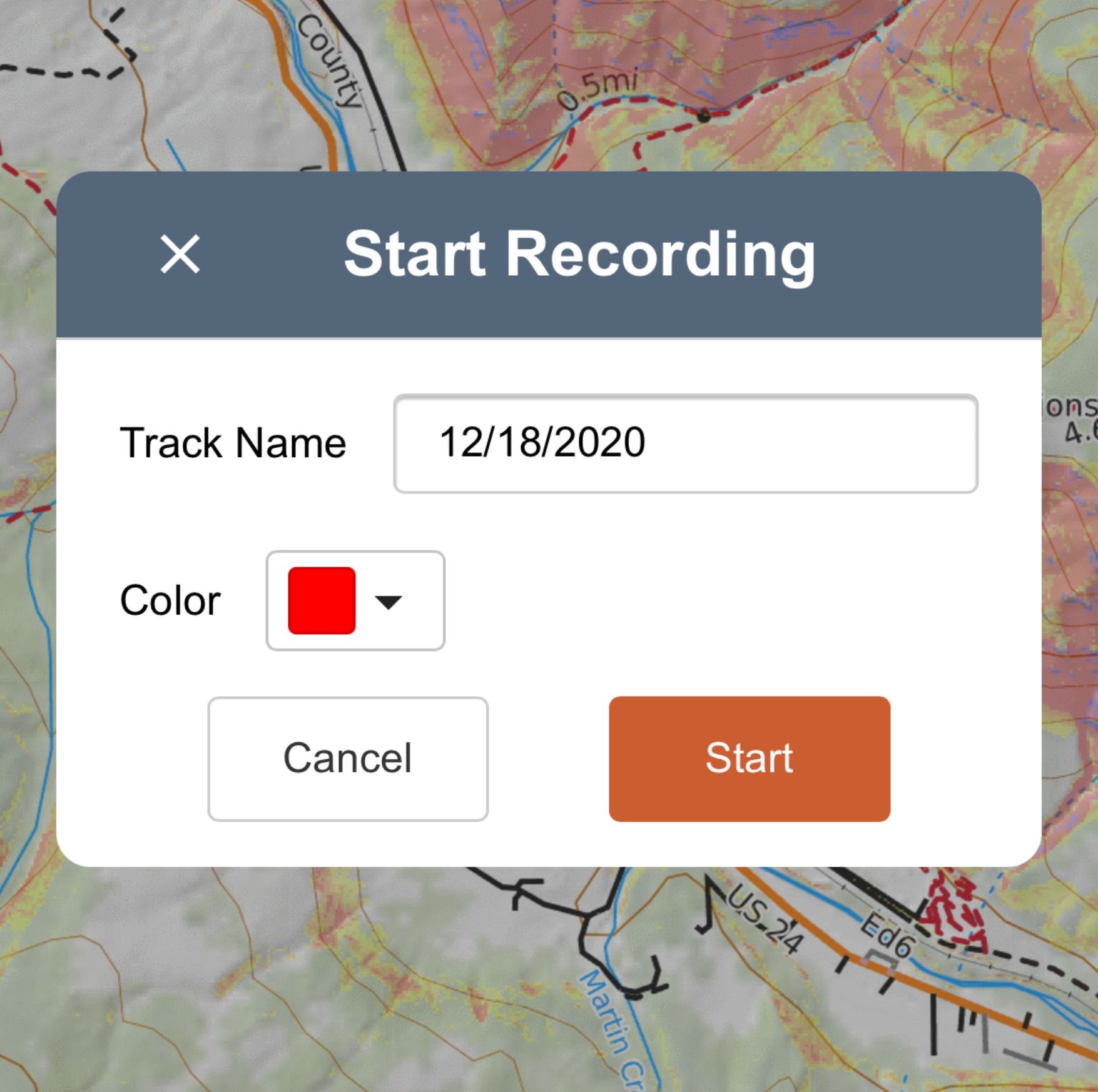 Recording Tracks | CalTopo Training