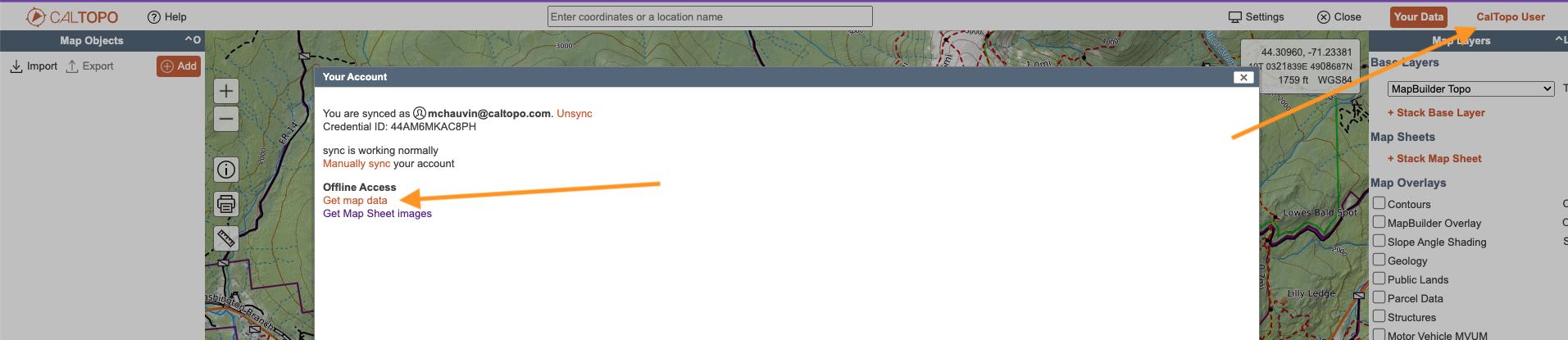 Download and Sync | CalTopo Training