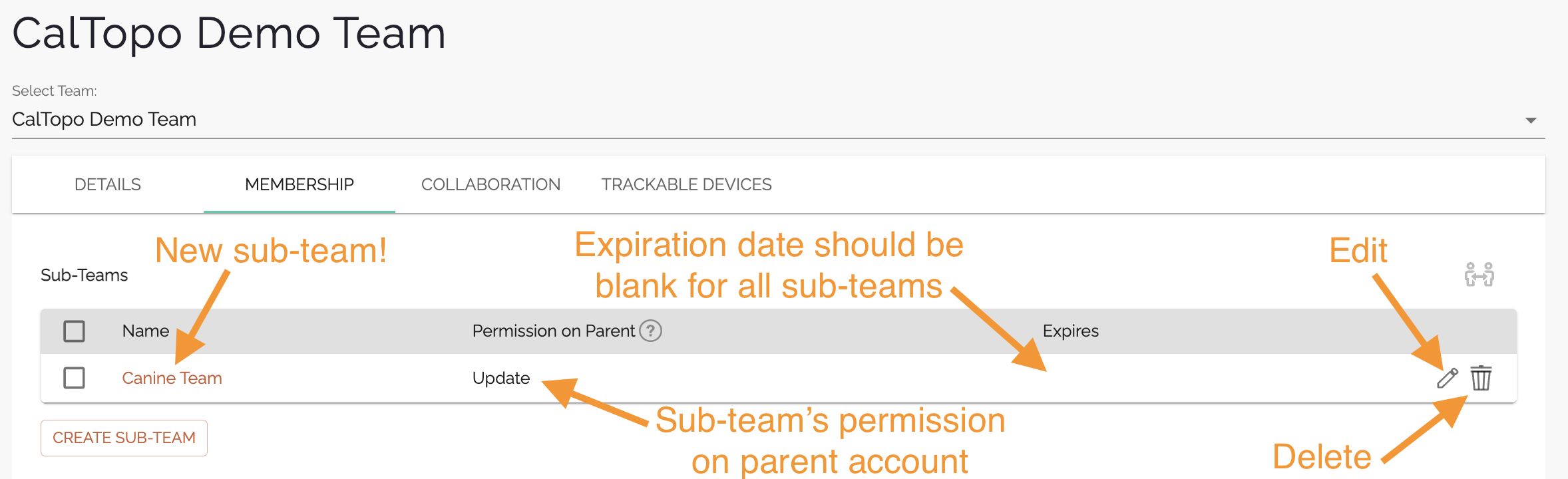 Sub-Teams | CalTopo Training